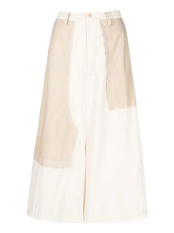 Y’s Drop-crotch Wide-leg Trousers - Neutrals