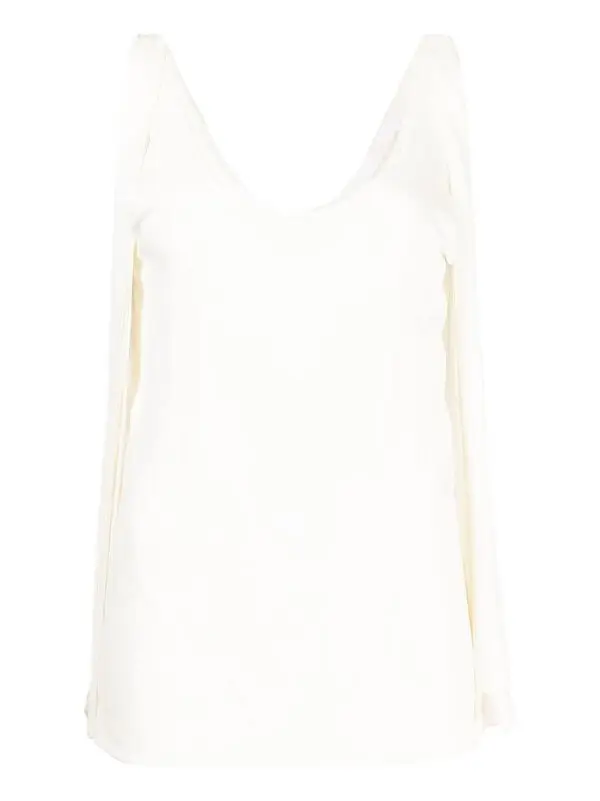 Chloé Strap Detail Tank Top - White
