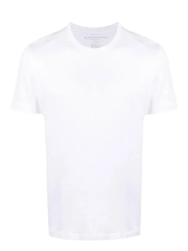 Majestic Filatures Chenille-texture Fitted T-shirt - White