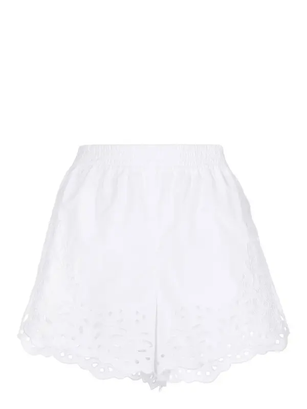 Chloé Broderie Anglaise Mini Shorts - White