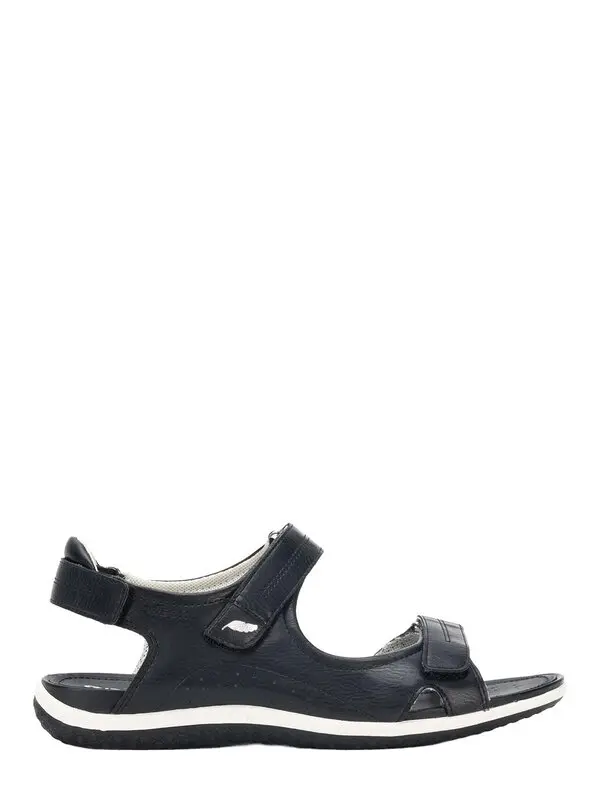 Geox Vega Leather Sandals - Black
