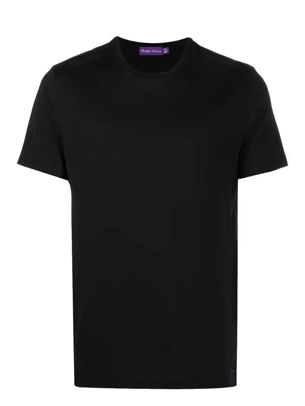 Ralph Lauren Purple Label Script Logo-embroidered Cotton T-shirt - Black