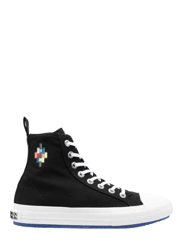 COUNTY OF MILAN Marcelo Burlon Cross Vulcanised High-top Sneakers - Black