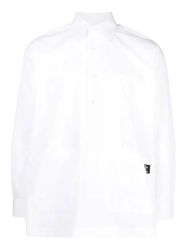 THE POWER FOR THE PEOPLE Logo-patch Detail Shirt - White