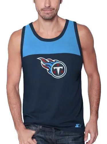 STARTER Blue Tennessee Titans Team Touchdown Fashion Tank Top - Navy