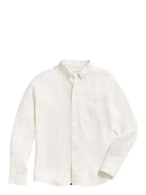 Billy Reid Tuscumbia Standard Fit Linen Button-down Shirt - White