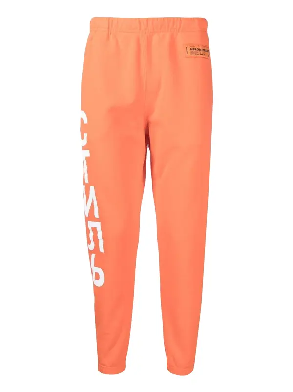 Heron Preston Logo Cotton Track Pants - Orange
