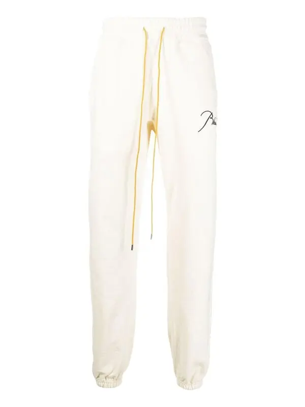 Rhude Logo-embroidered Track Pants - Neutrals