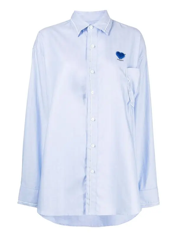 ADER ERROR Oversized Long Sleeve Shirt - Blue