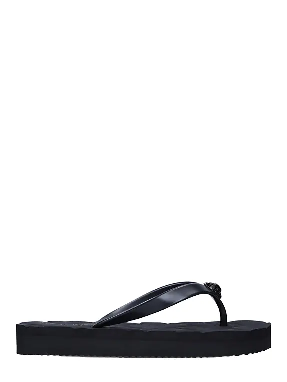 Kurt Geiger Kensington Q Two-post Rubber Flip Flops - Black