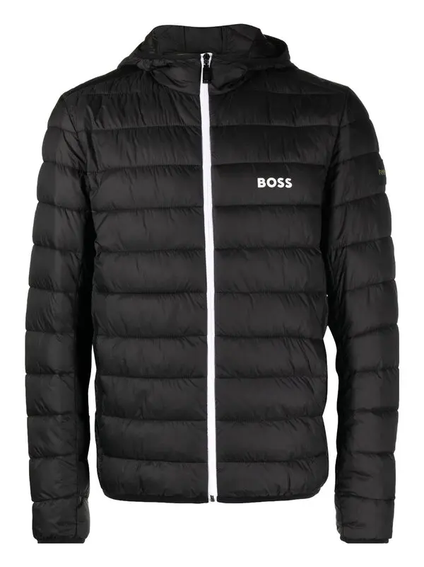 BOSS Logo-print Puffer Jacket - Black