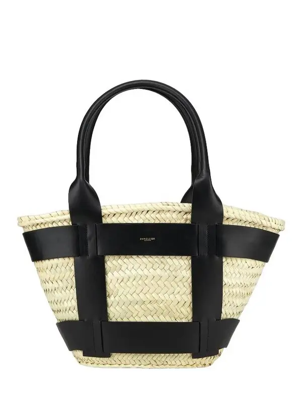 DEMELLIER Santorini Raffia Tote Bag - Black