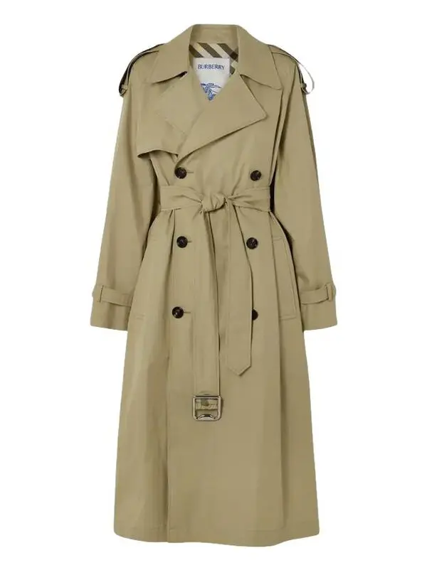 Burberry Belted Double-breasted Cotton-gabardine Trench Coat - Neutrals