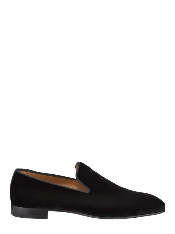 CHRISTIAN LOUBOUTIN Dandelion Velvet Loafers - Black