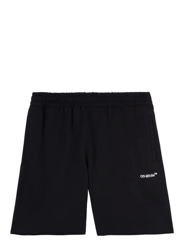 Off-White Helvetica Logo Track Shorts - Black