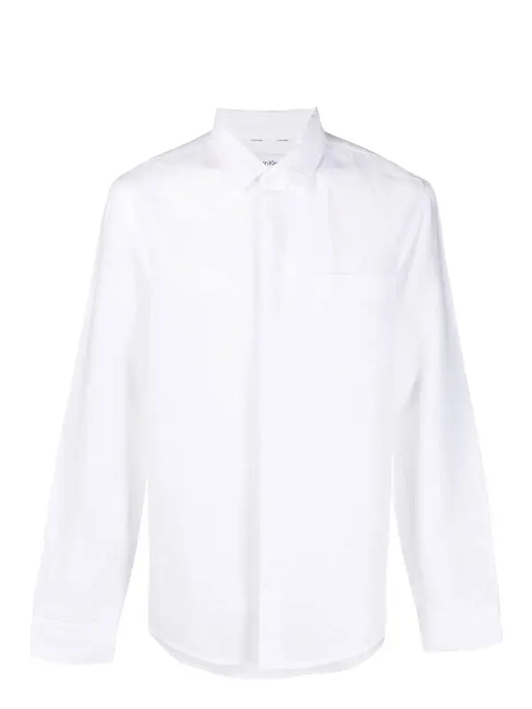 Calvin Klein Long-sleeve Pocket Shirt - White