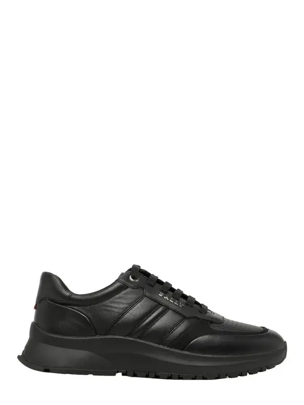 Bally Logo-patch Lace-up Sneakers - Black
