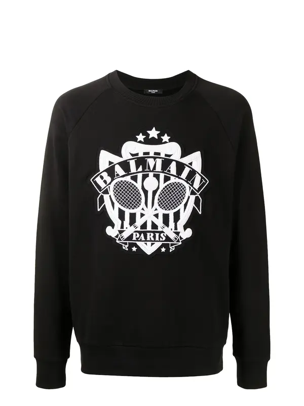 Balmain Logo-embellished Sweatshirt - Black