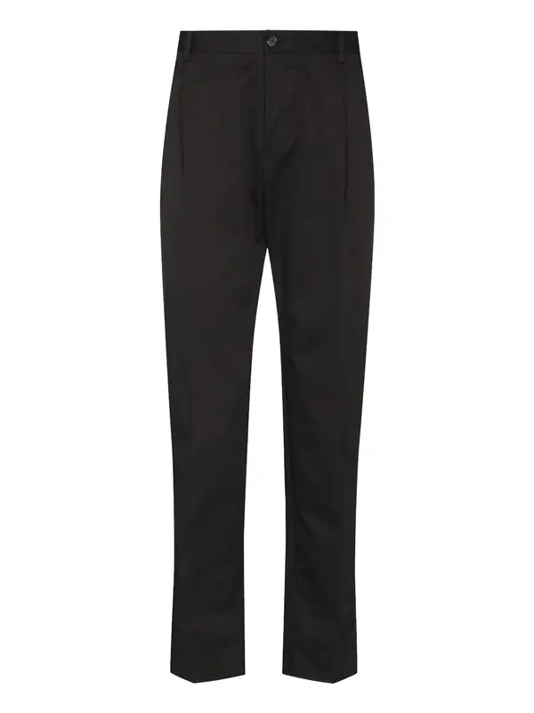 Dolce & Gabbana Cropped Tapered Trousers - Black