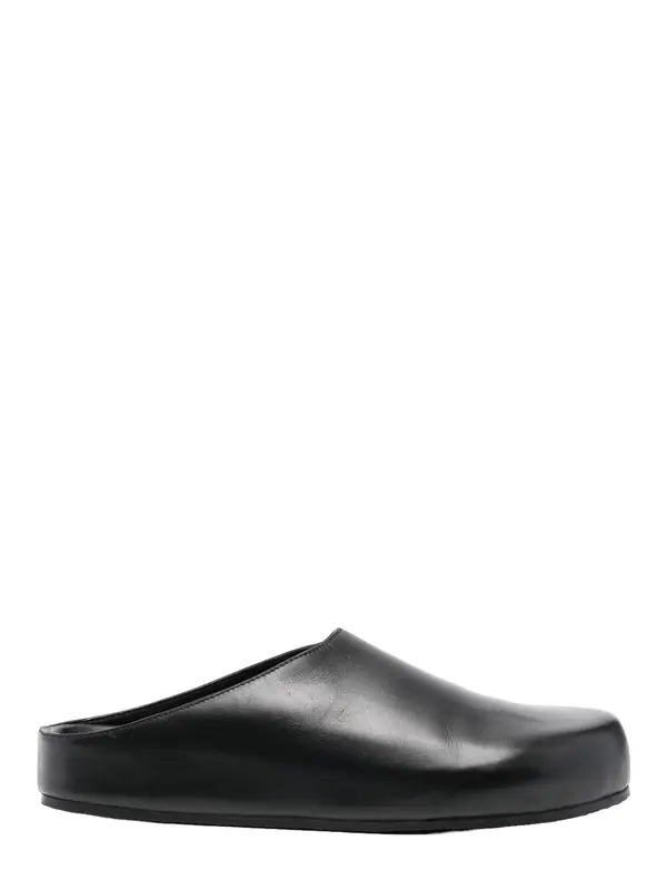 Studio Nicholson Round-toe Leather Slippers - Black