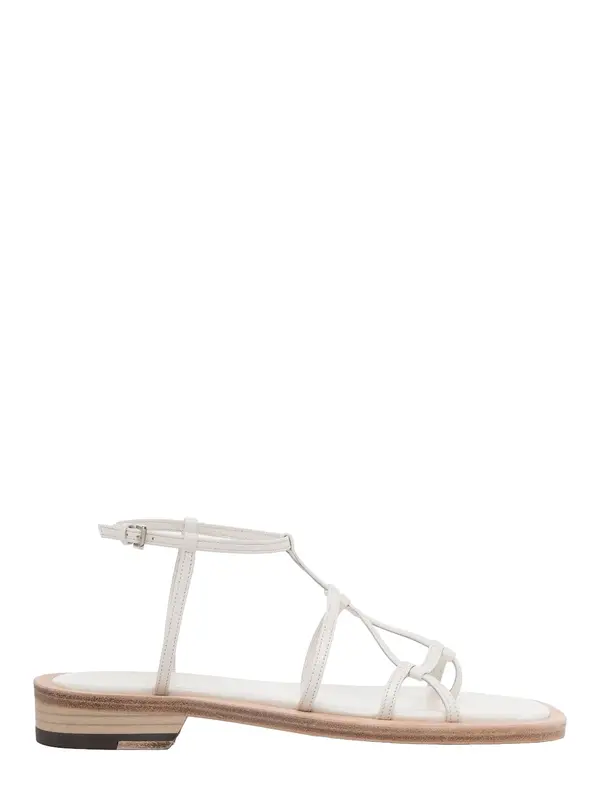 LOW CLASSIC Open-toe Leather Sandals - White