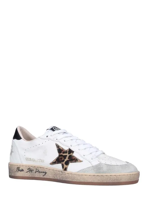 GOLDEN GOOSE Ball Star Leather Sneakers - White