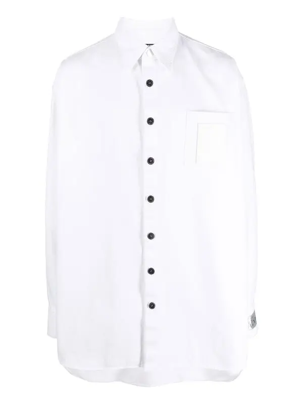 Raf Simons Long-sleeve Denim Shirt - White