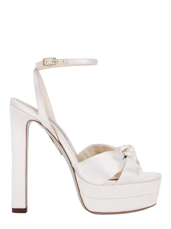 AQUAZZURA Cupid 130 Plateau Sandal - White