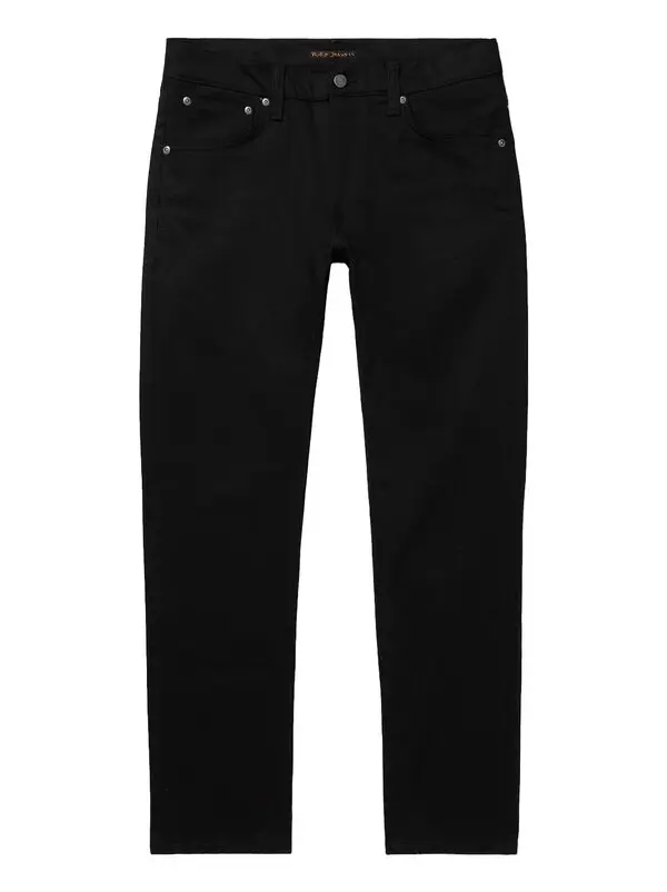 Nudie Jeans Lean Dean Slim-fit Organic Jeans - Black