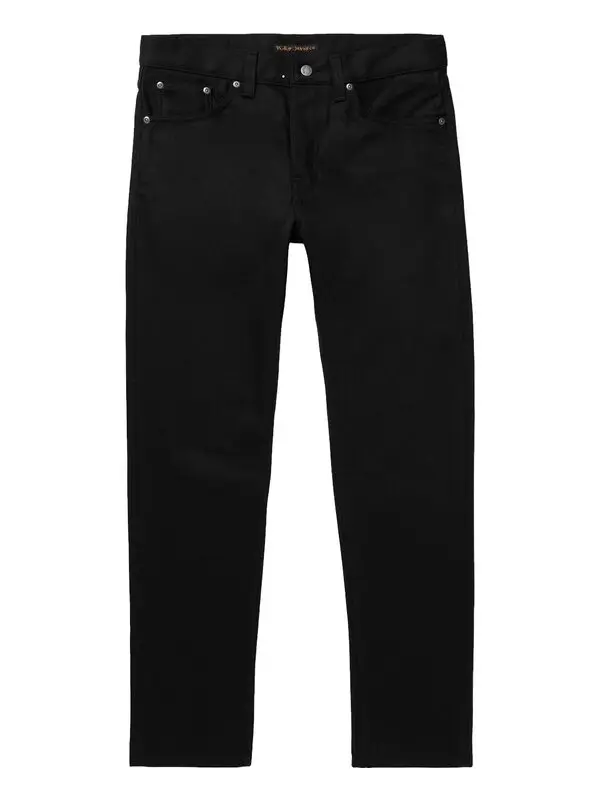 Nudie Jeans Steady Eddie Ii Slim-fit Tapered Organic Jeans - Black