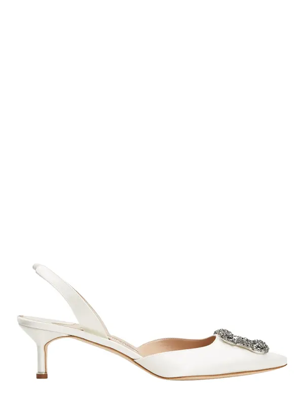 Manolo Blahnik Hangsi Pumps - Light Cream