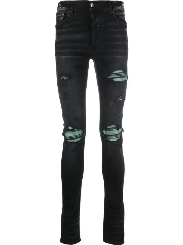 Amiri Ripped Skinny Jeans - Black