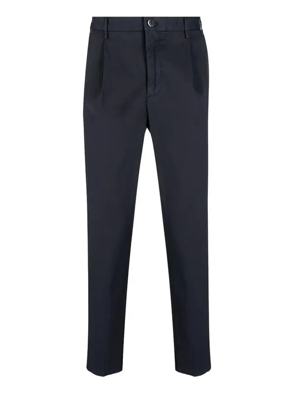 Incotex Cropped-leg Chino Trousers - Blue