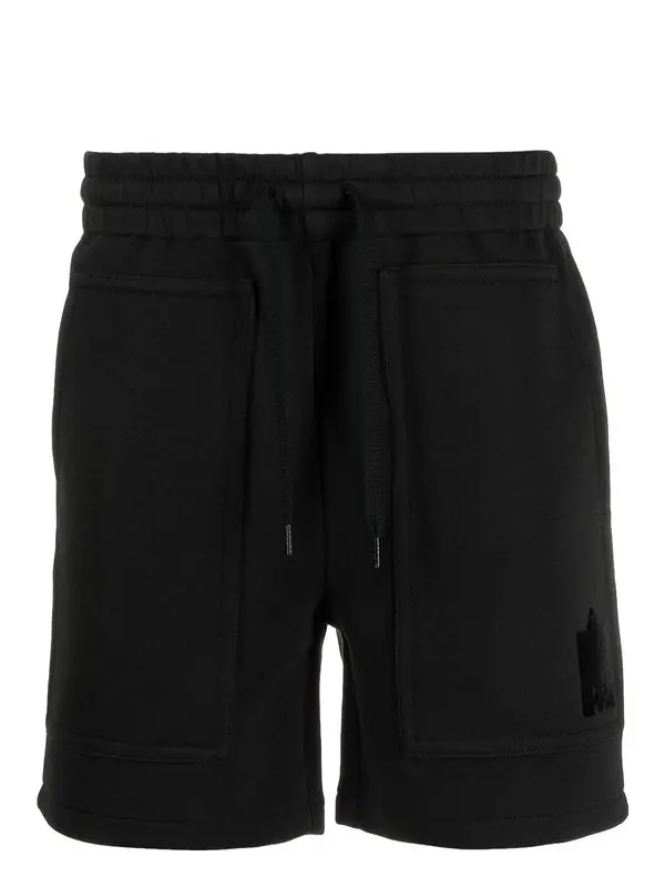 Mackage Logo-patch Drawstring Shorts - Black
