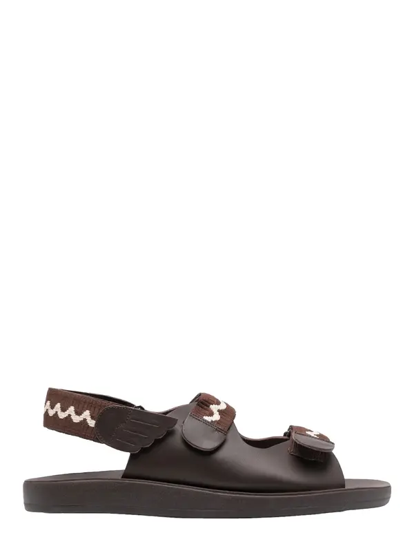 ANCIENT GREEK SANDALS Olympos Touch-strap Leather Sandals - Brown