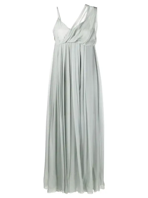 Erika Cavallini Draped-detail One-shoulder Dress - Green