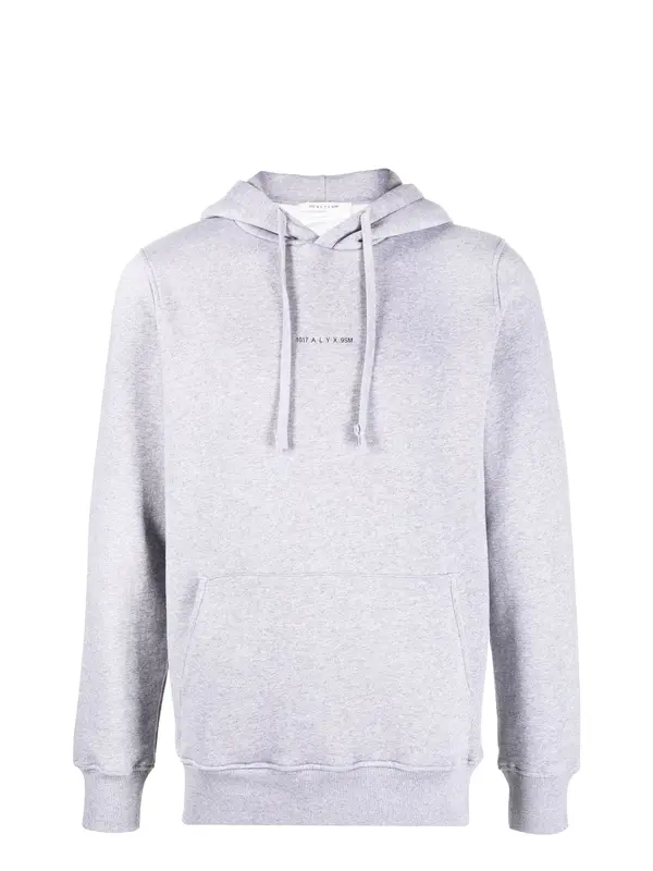 1017 Alyx 9sm Logo-print Cotton Hoodie - Grey