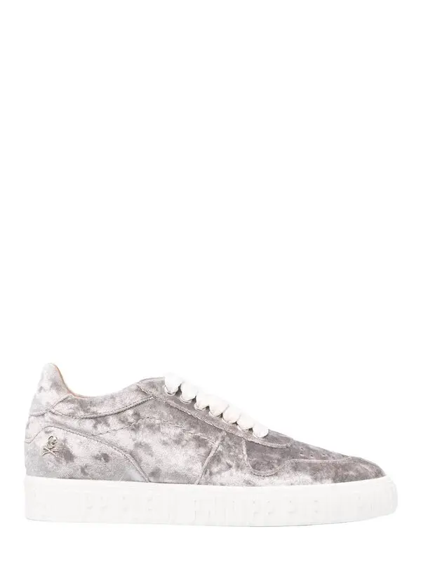 Philipp Plein Velvet Hurricane Sneakers - Grey