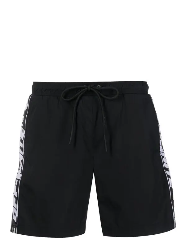 Off-White Logo-tape Swim Shorts - Black