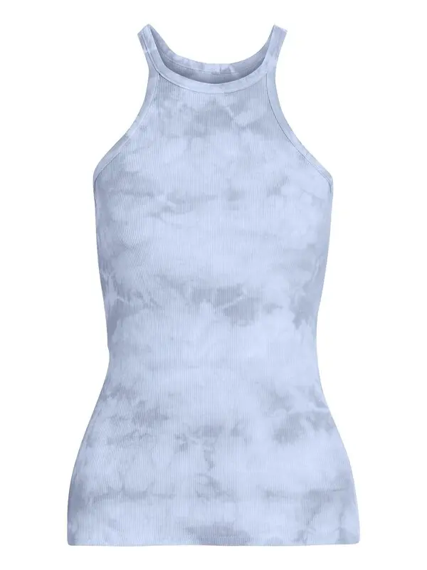 Enza Costa Tiedye Ribbed Tank - Light Gray