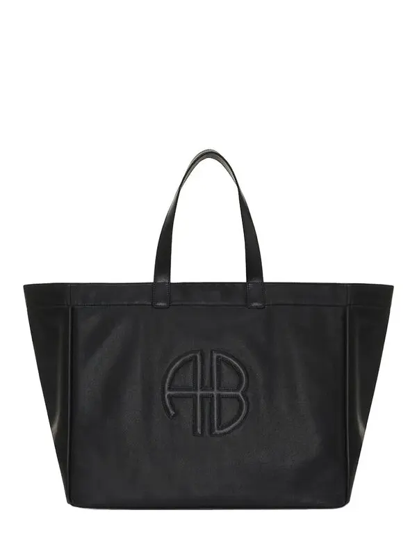 ANINE BING Large Rio Tote - Black Recycled Leather