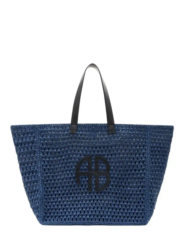 ANINE BING Large Rio Tote - Marine Blue