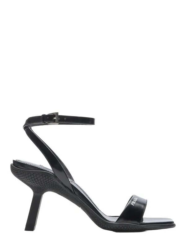 Prada Logo-print Leather Sandals - Black