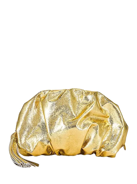 Rebecca Minkoff Ruched Clutch - Solid Gold