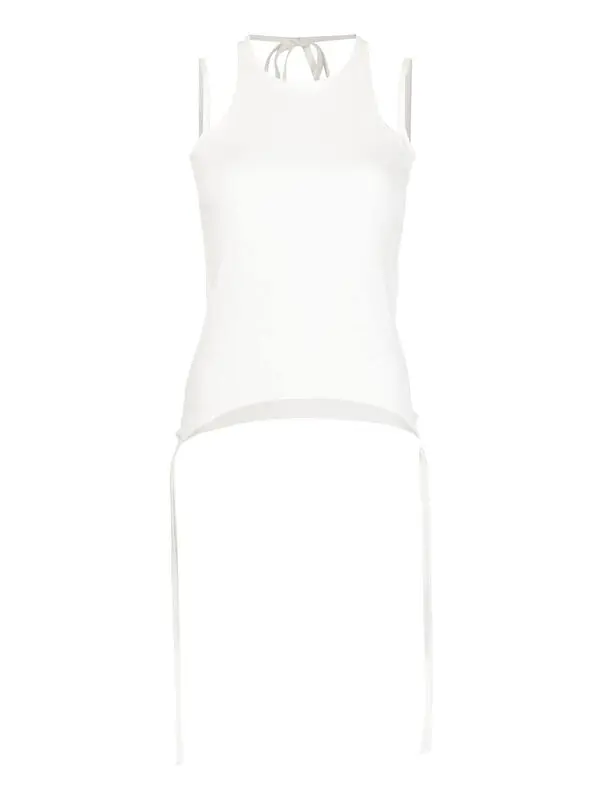 DION LEE Round Neck Tank Top - White