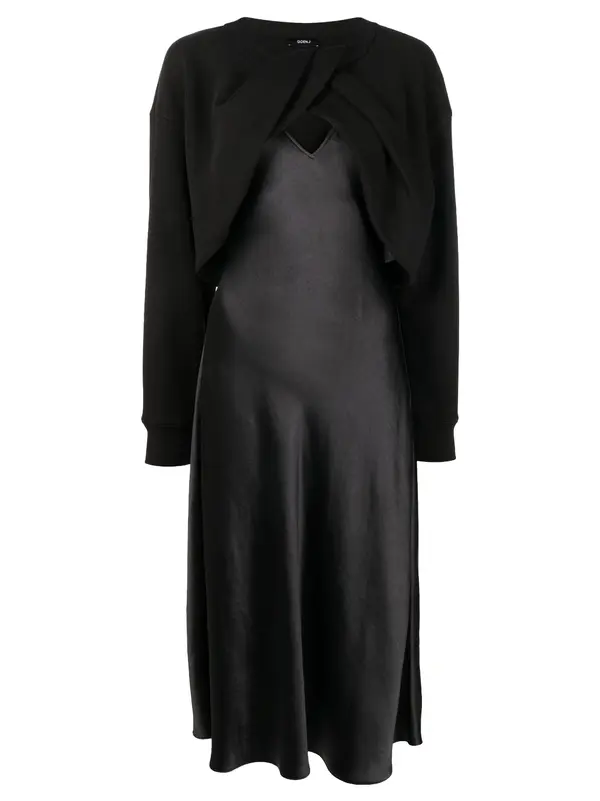 Goen.j Twist-front Maxi Dress - Black