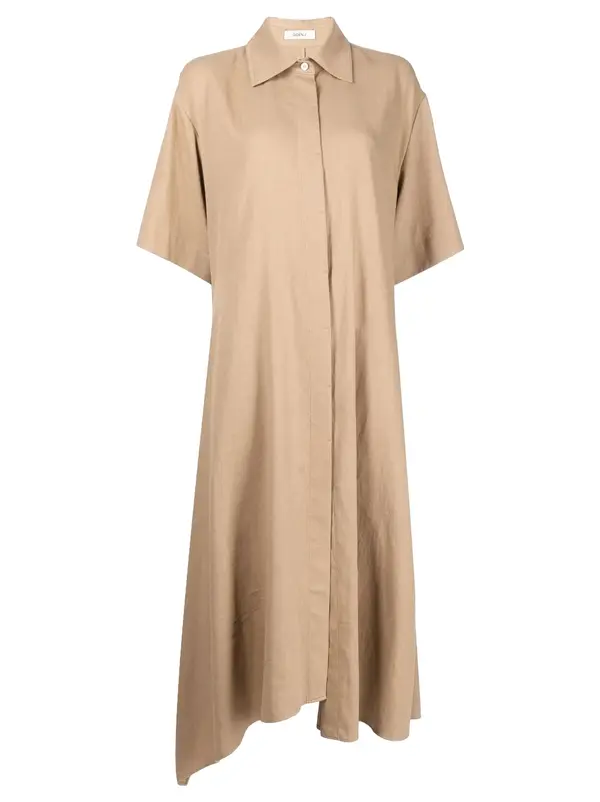 Goen.j Straight-cut Shirt Dress - Brown