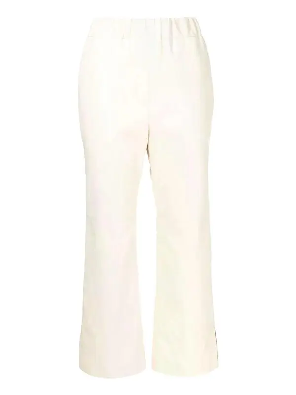 Goen.j High-waisted Cropped Trousers - Neutrals