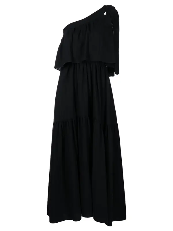 Goen.j One-shoulder Maxi Dress - Black
