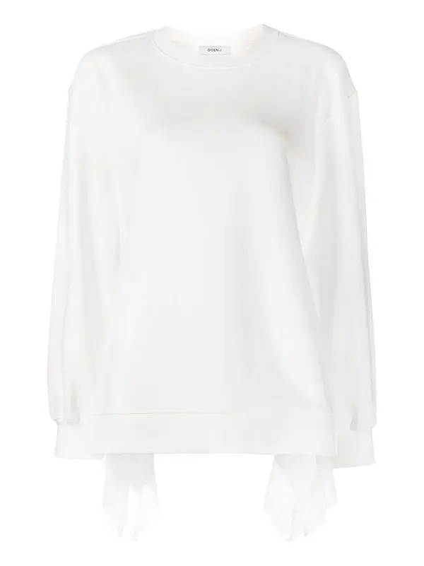 Goen.j Lace Trimmed Sweatshirt - White